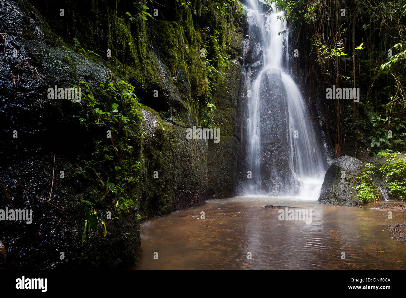 Waterfall in the rainforest, Terara, Lombok, Nusa Tenggara Barat ...