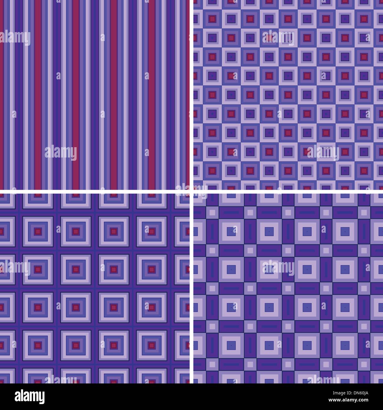 Colorful seamless square patterns Stock Vector Images - Alamy