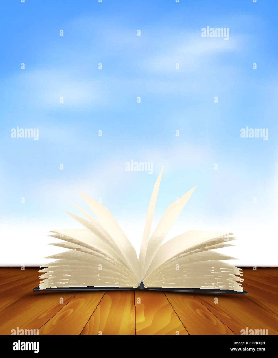 Blank blue book in Stock Vector Images - Alamy