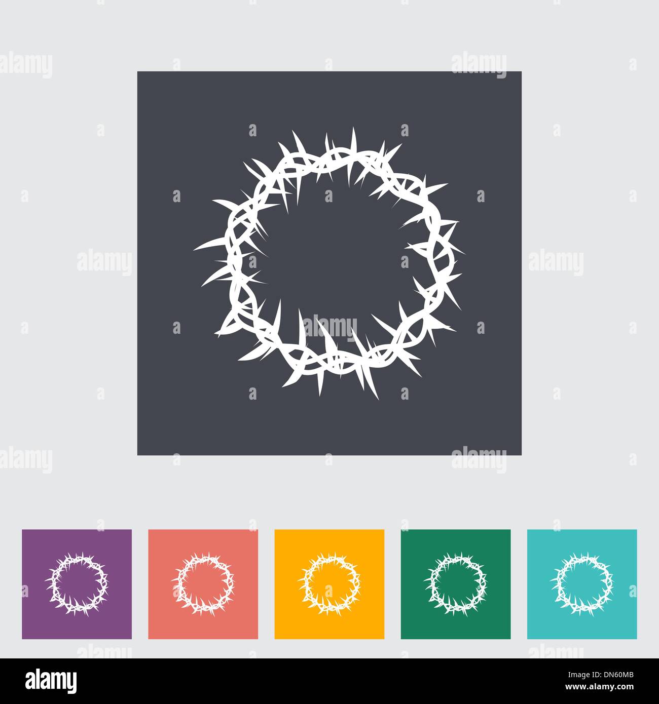 ?rown of thorns single flat icon Stock Vector Image & Art - Alamy