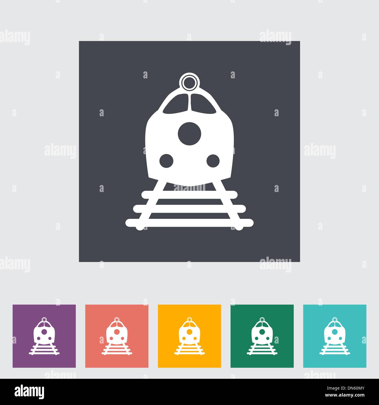 Train flat icon Stock Vector Image & Art - Alamy