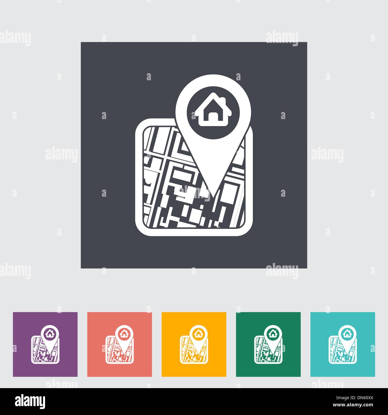 GPS map flat icon Stock Vector Image & Art - Alamy