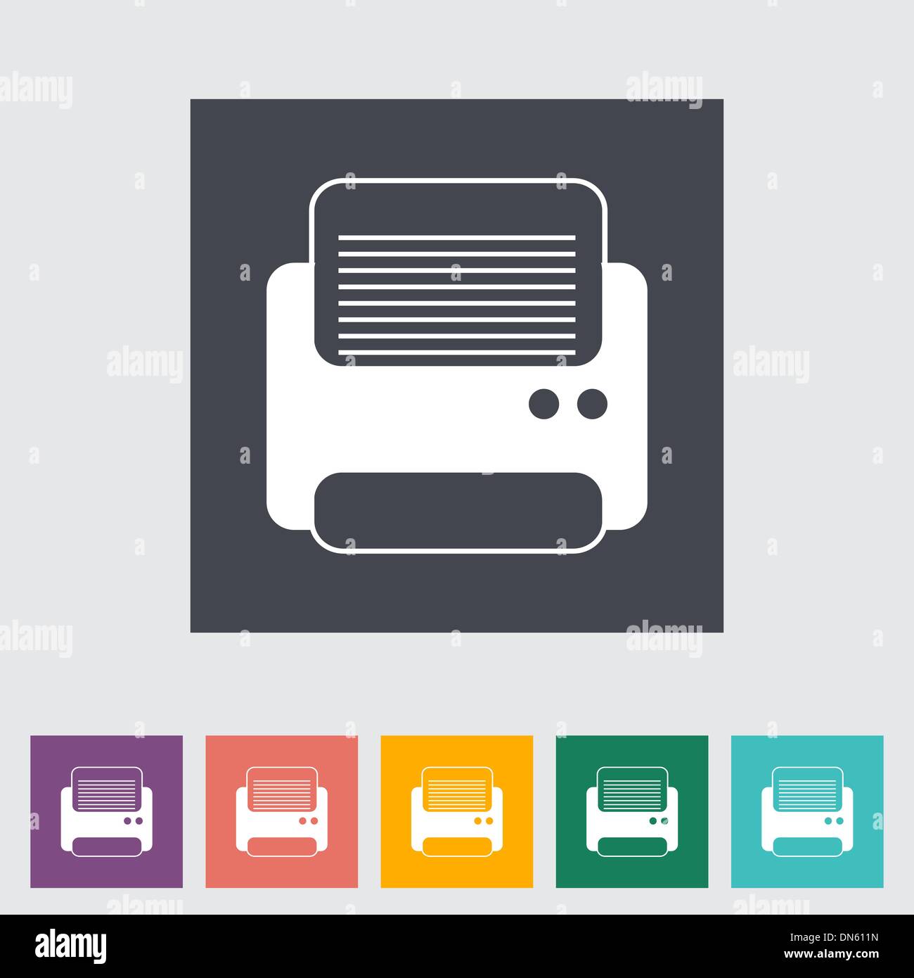 Printer flat icon Stock Vector Image & Art - Alamy