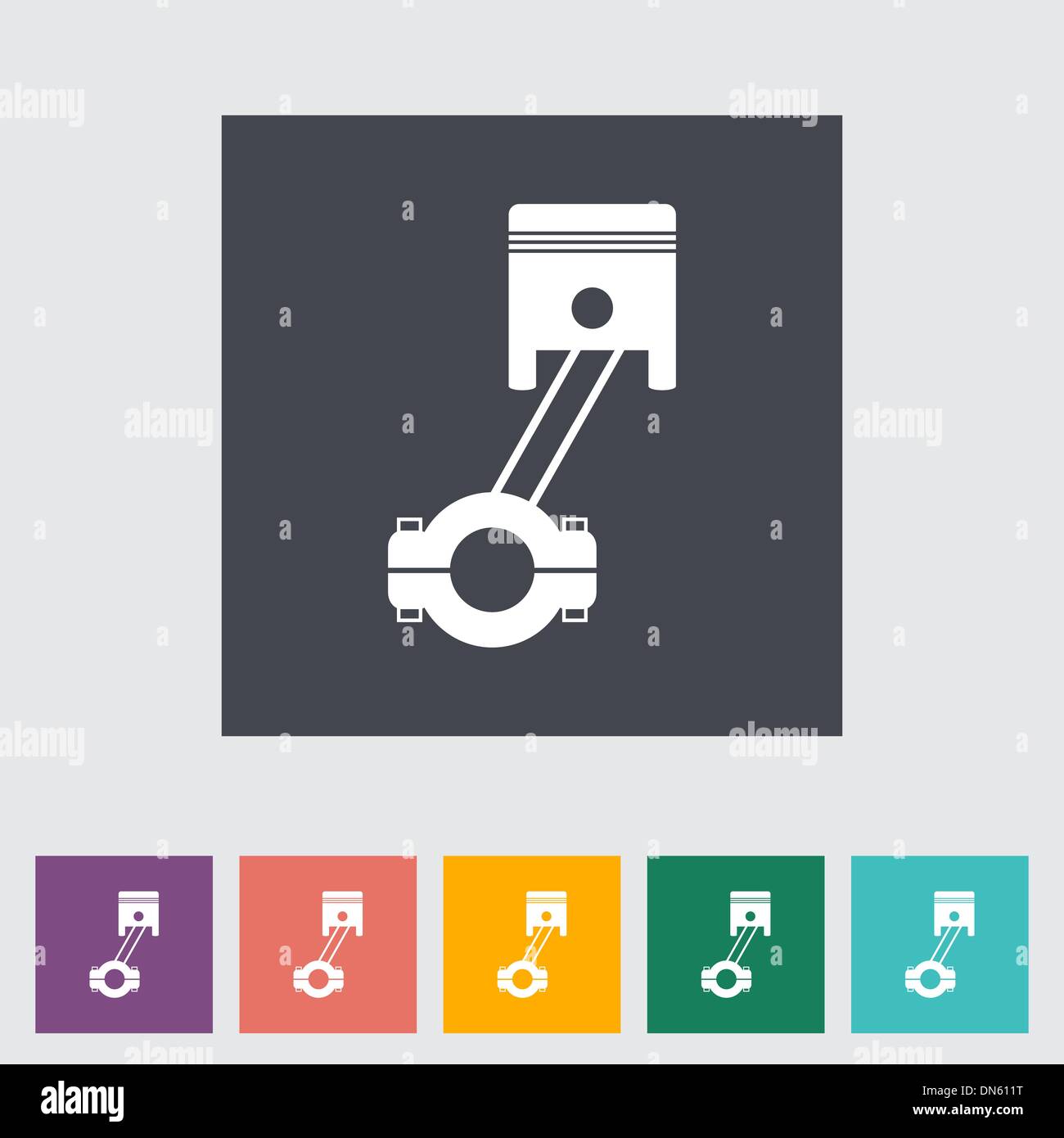 Crossed engine pistons Stock Vector Images - Alamy