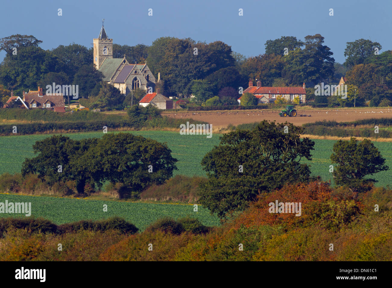 St Andrews Church and village Ringstead Norfolk Stock Photo - Alamy