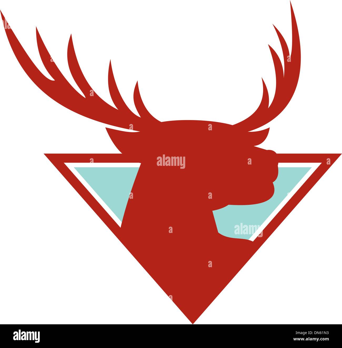 Deer Stag Buck Head Woodcut Stock Vector Image & Art - Alamy