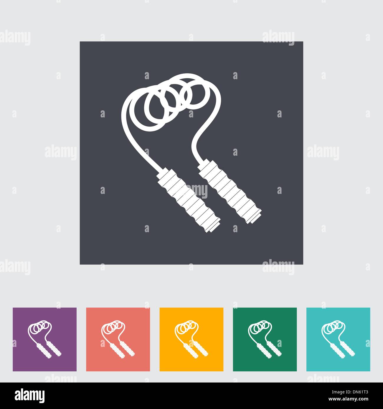 Skipping rope flat icon Stock Vector Image & Art - Alamy