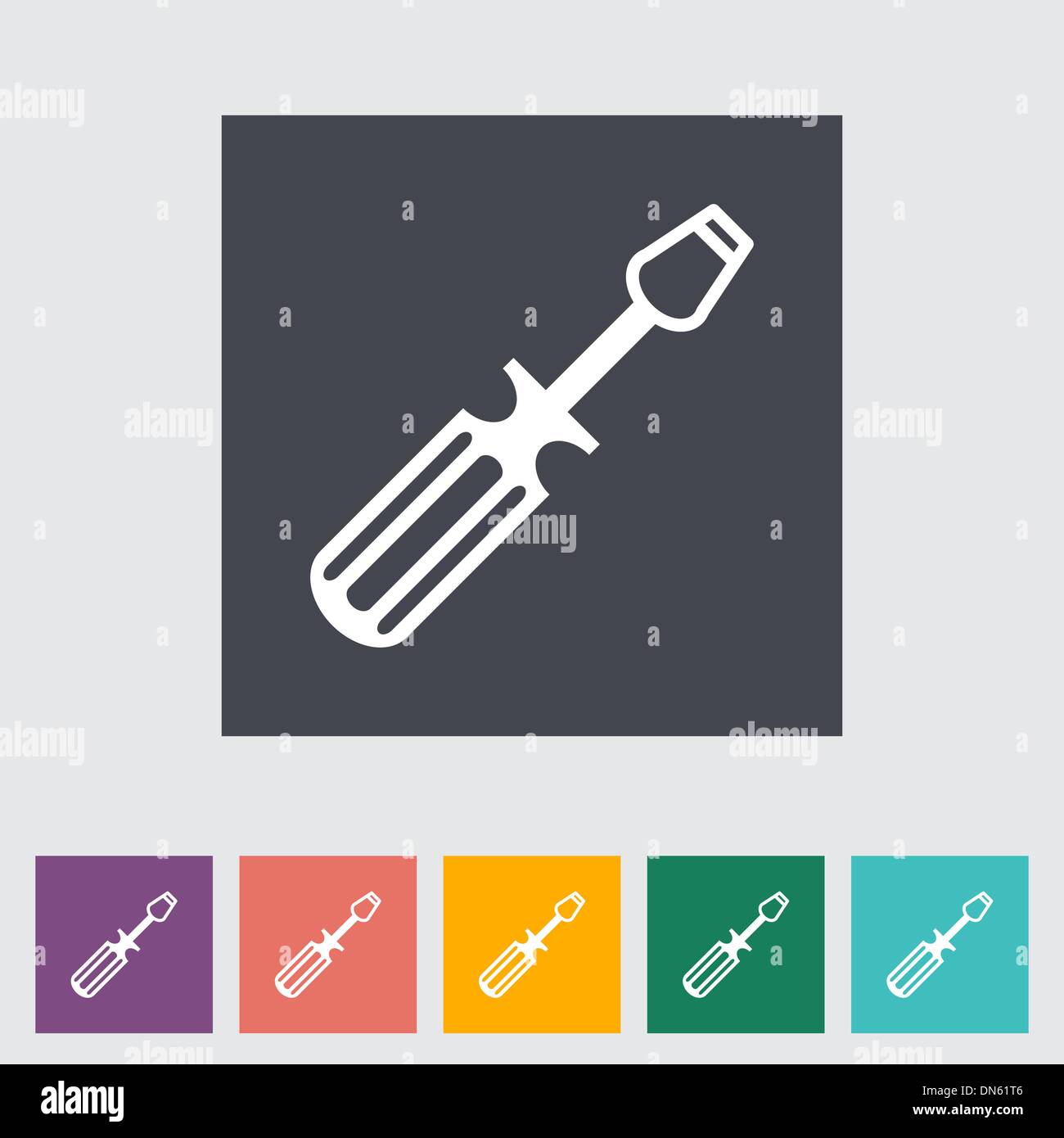 Flat screwdriver icon hi-res stock photography and images - Alamy