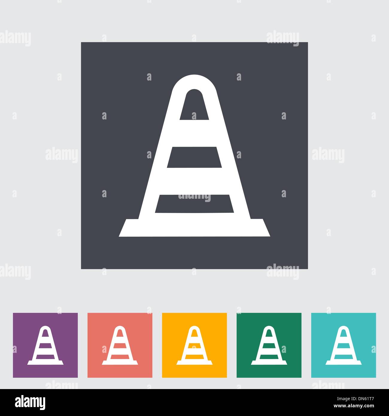 Road Cone single flat icon Stock Vector Image & Art - Alamy