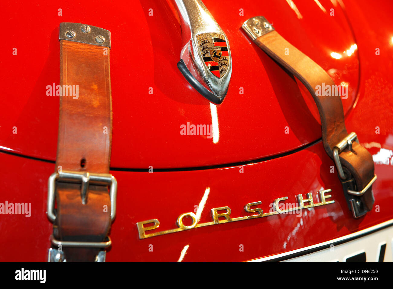 Porsche car with leather straps Stock Photo - Alamy