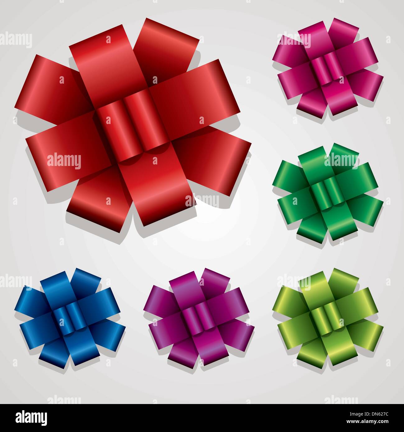 Light blue bow ribbon isolated Stock Vector Images - Alamy