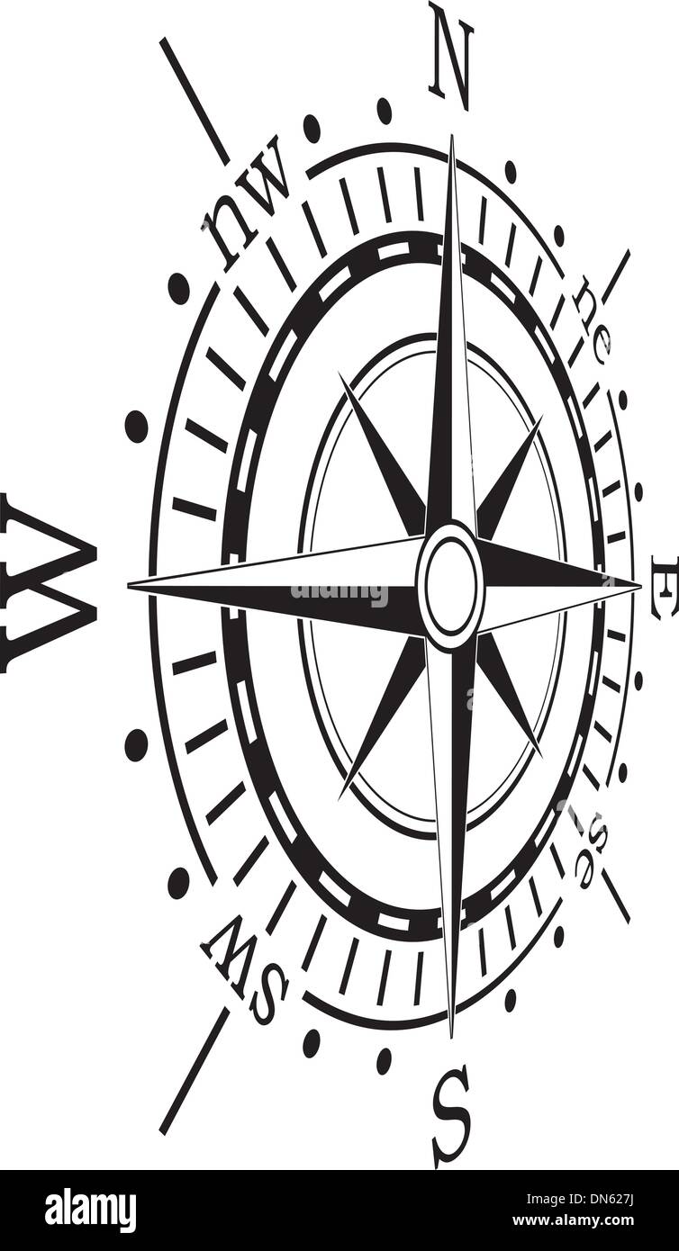 vector black compass Stock Vector Image & Art - Alamy