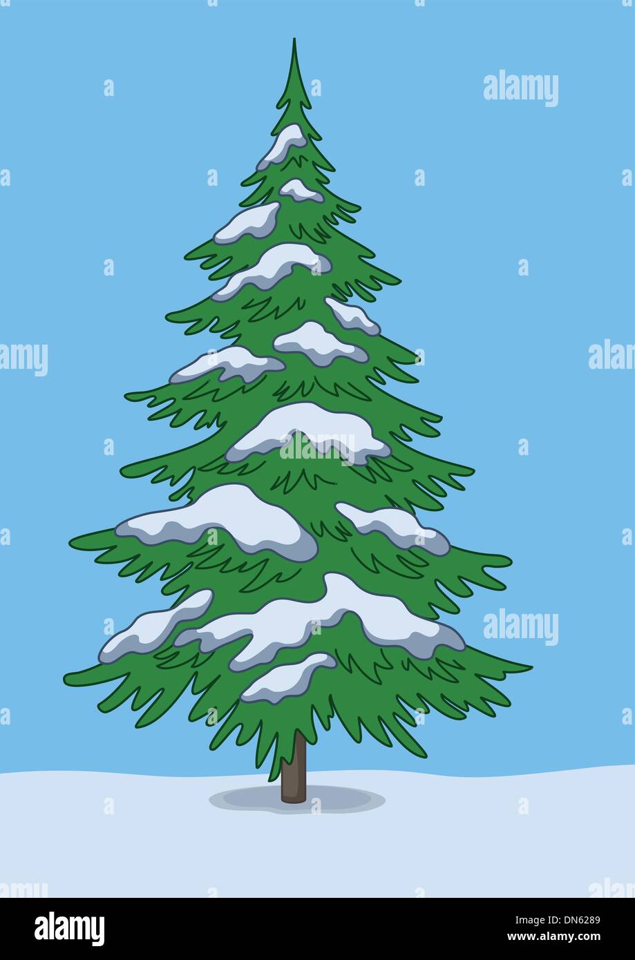 Snow blue sky christmas Stock Vector Images - Alamy