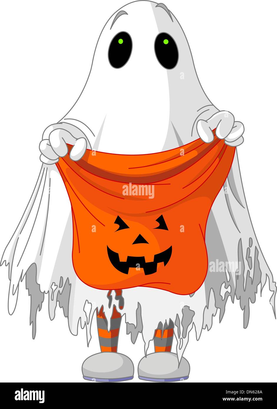Ghost trick or treating Stock Vector Image & Art - Alamy