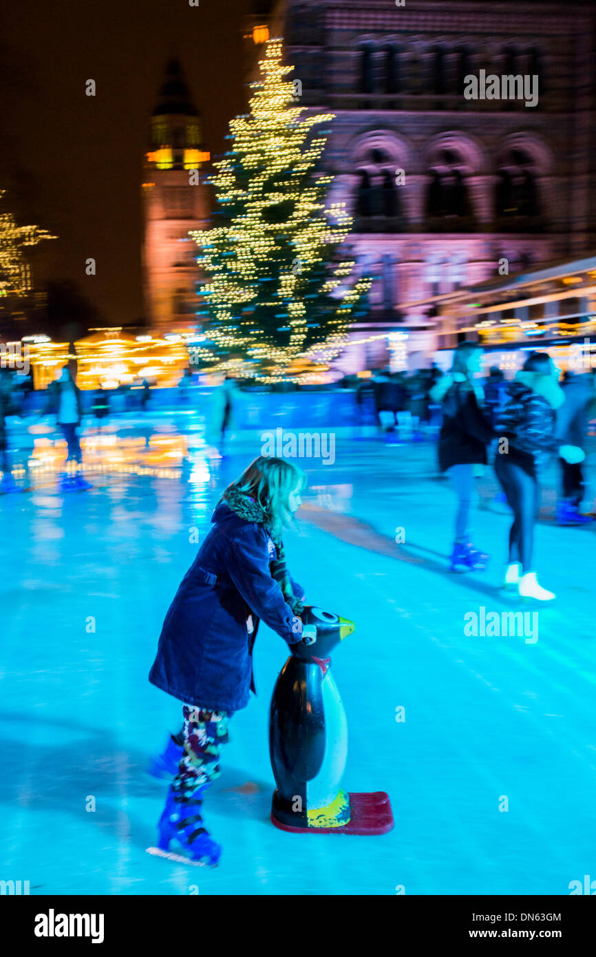 The Ice Rink outside the Natural History Museum, London, UK 16 Dec 2013 ...