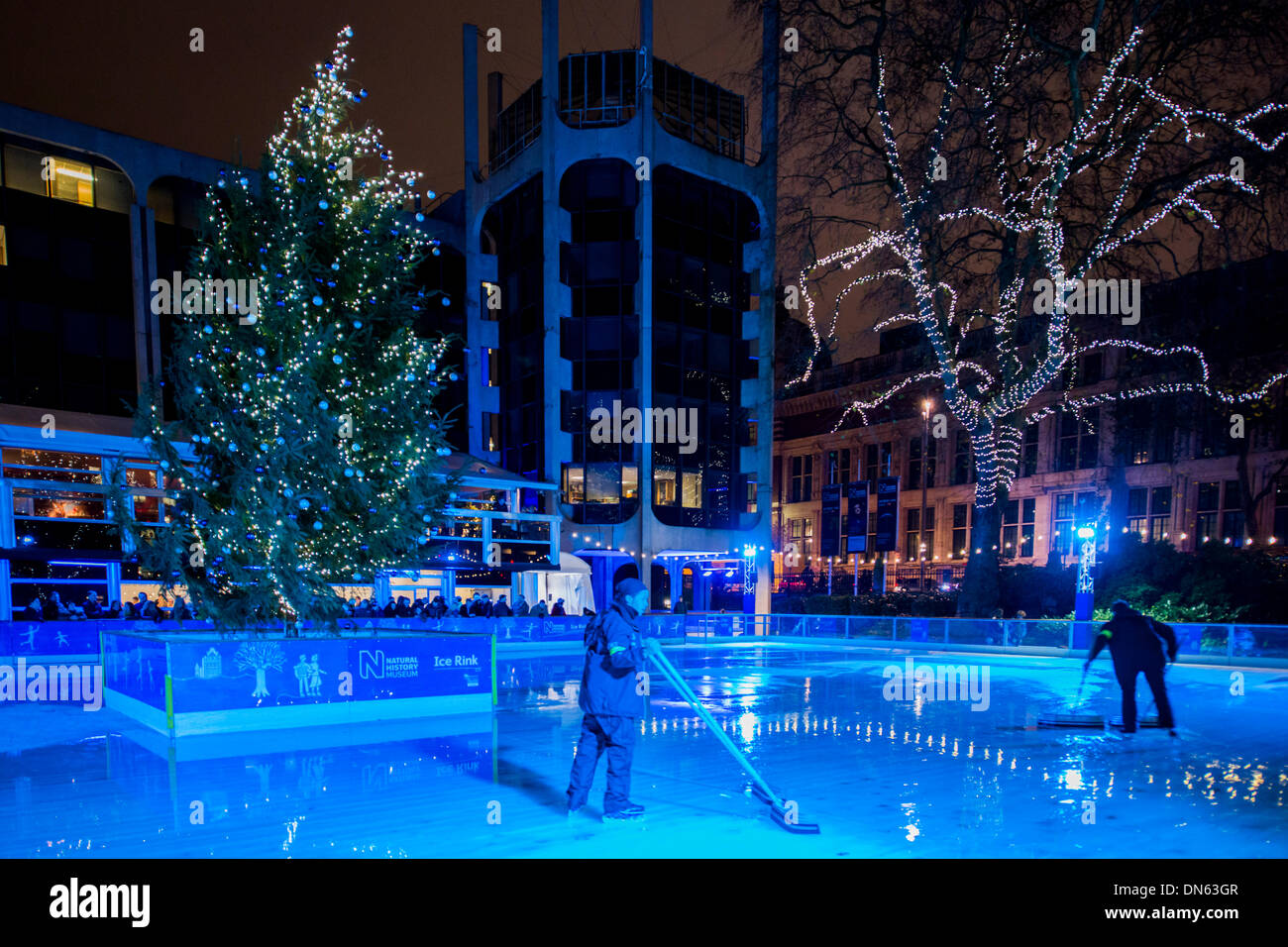The Ice Rink outside the Natural History Museum, London, UK 16 Dec 2013 ...