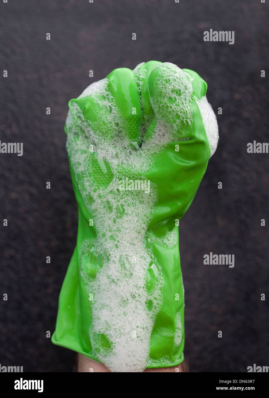Soap suds glove hi-res stock photography and images - Alamy