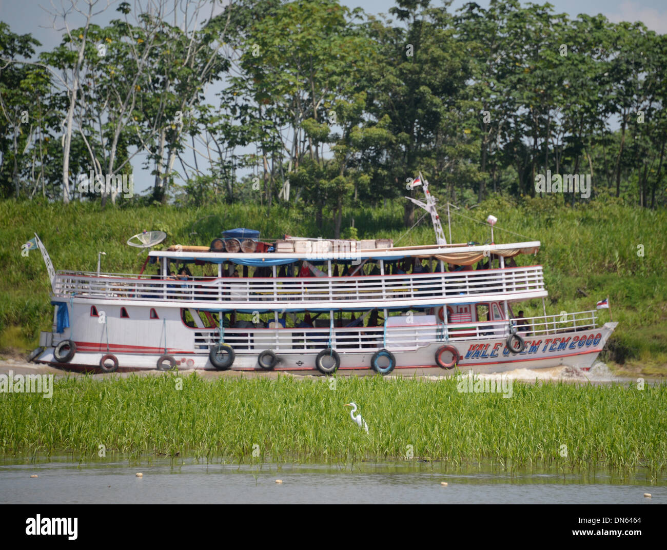 Manaus, Brazil. 11th Dec, 2013. A ferry up a tribuary of the Amazon ...