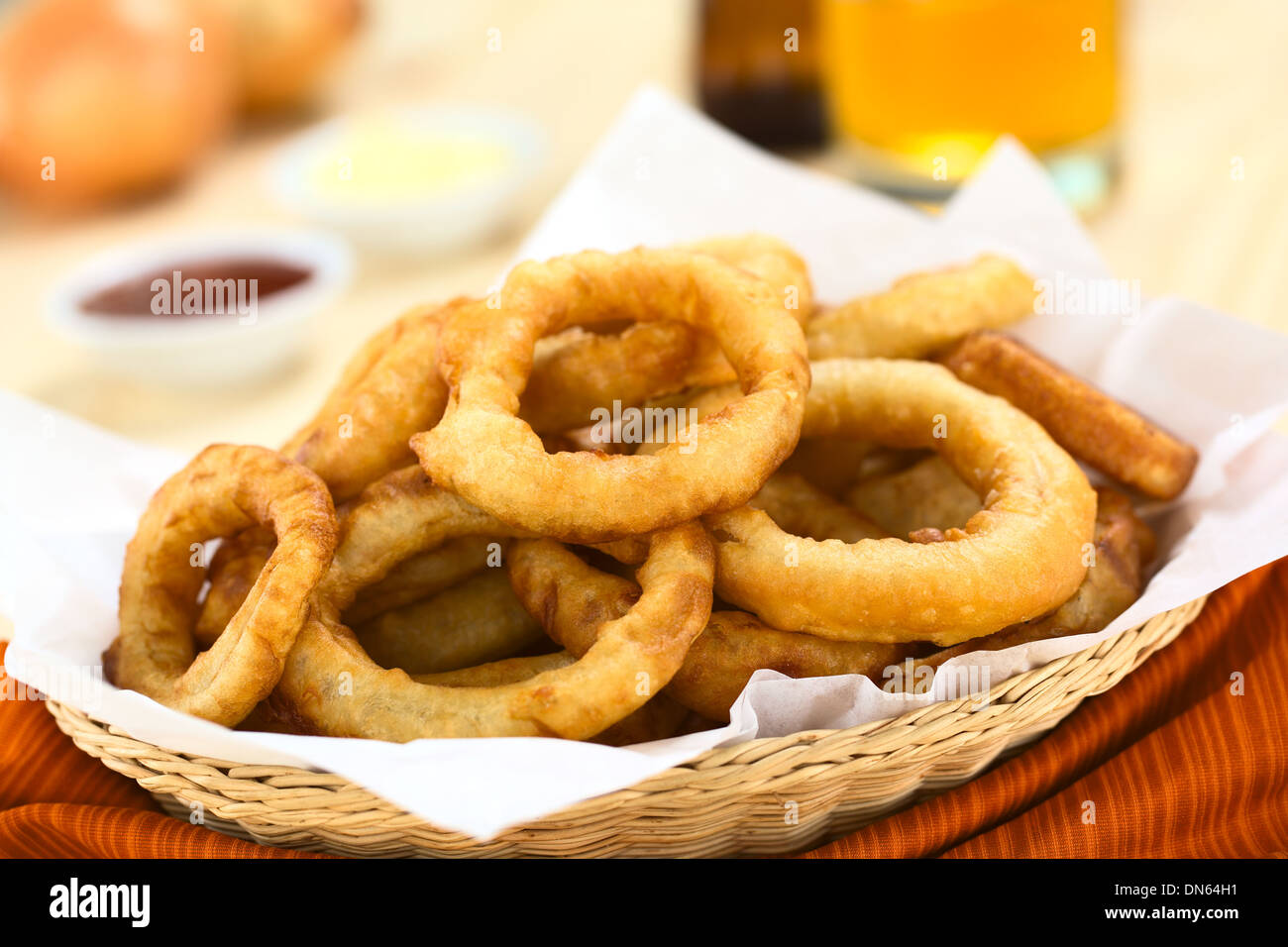 Beer battered onion ring hi-res stock photography and images - Alamy