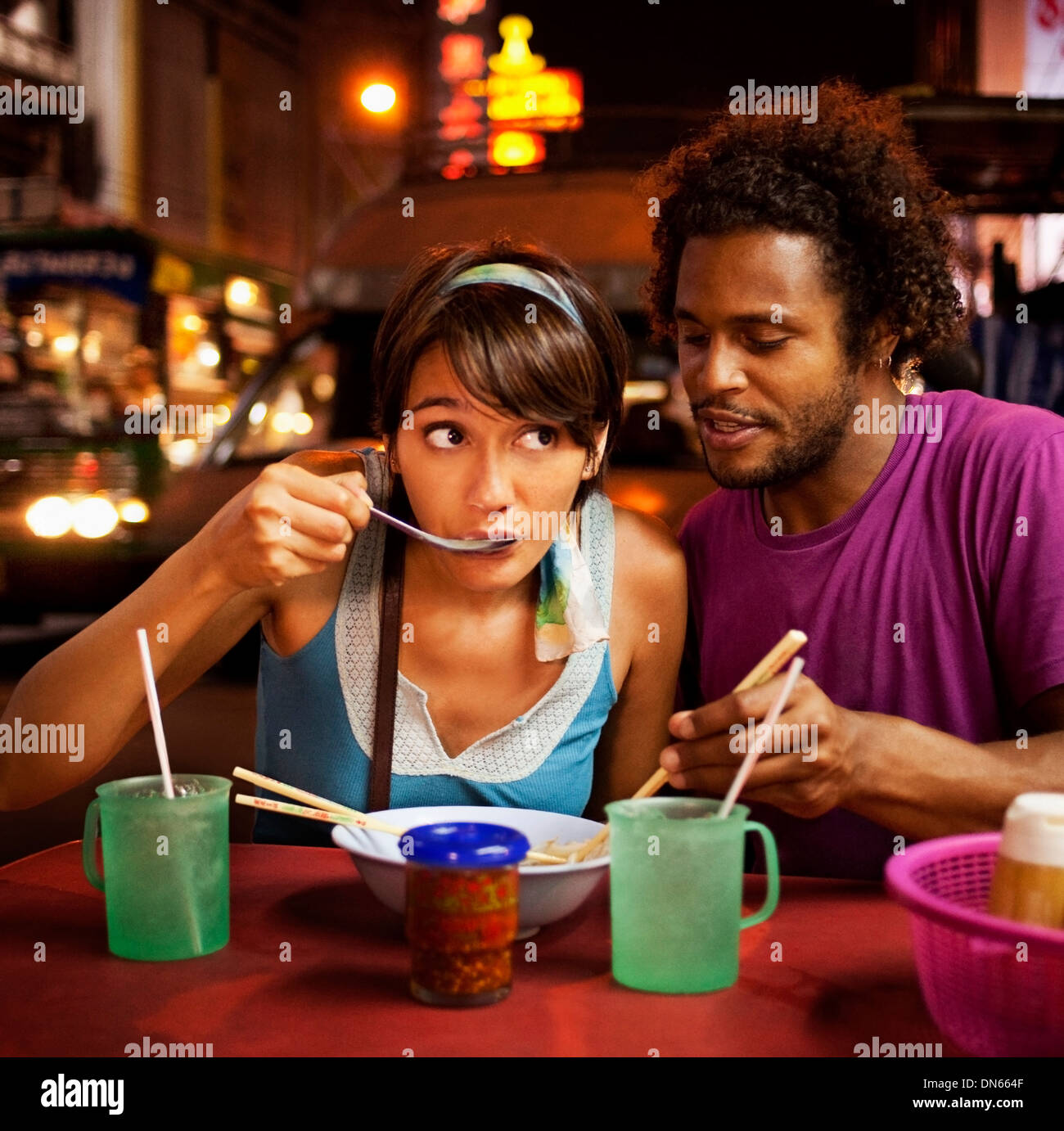 Night restaurant business people eating hi-res stock photography and ...