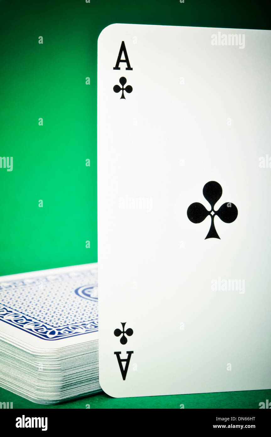 ace of Clubs playing card Stock Photo - Alamy