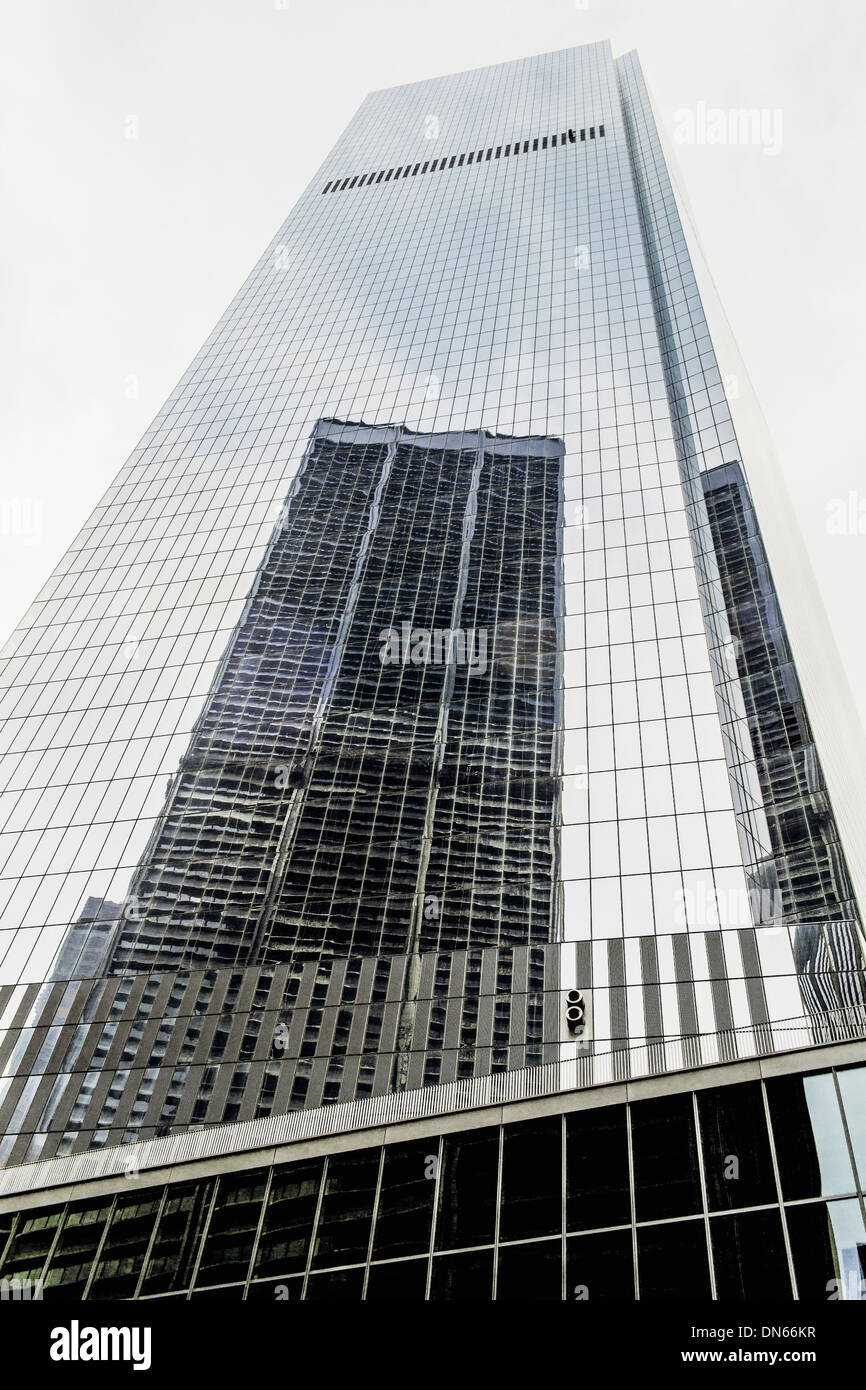 Skyscraper reflected in building windows, New York, New York, United ...