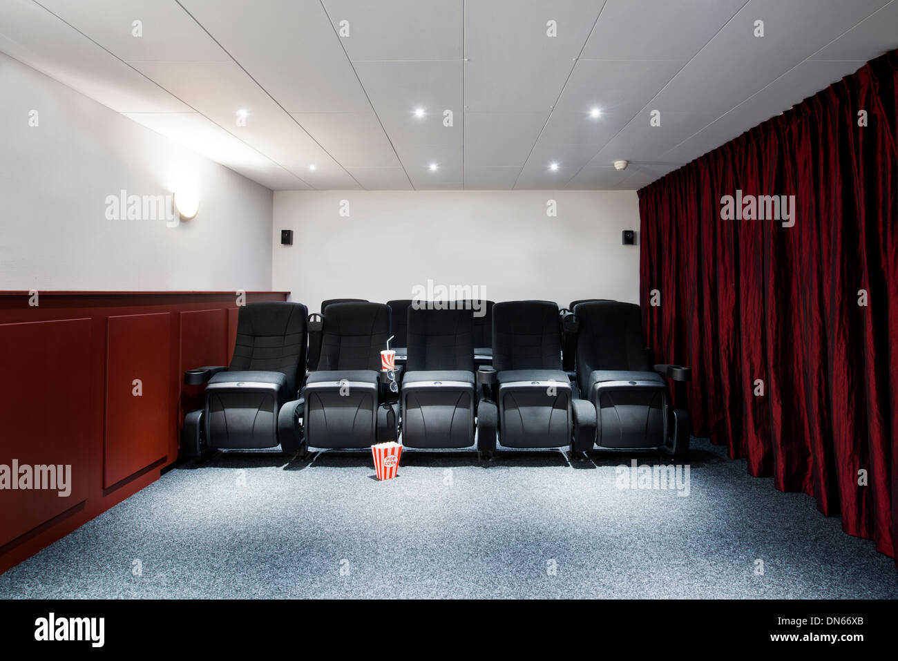 Empty seats in home theater Stock Photo - Alamy