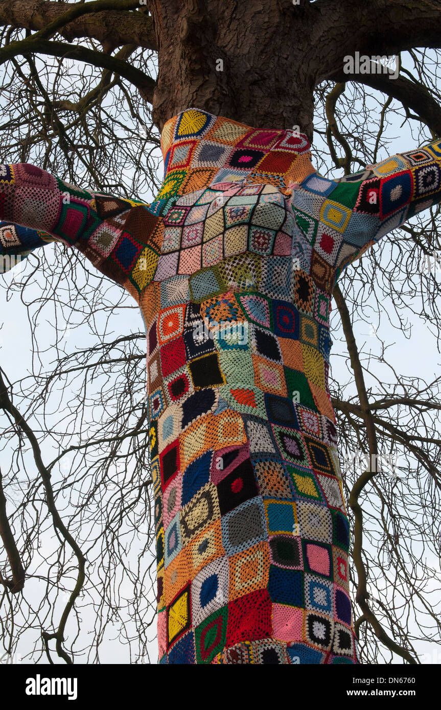 Yarn bombing tree hi-res stock photography and images - Alamy