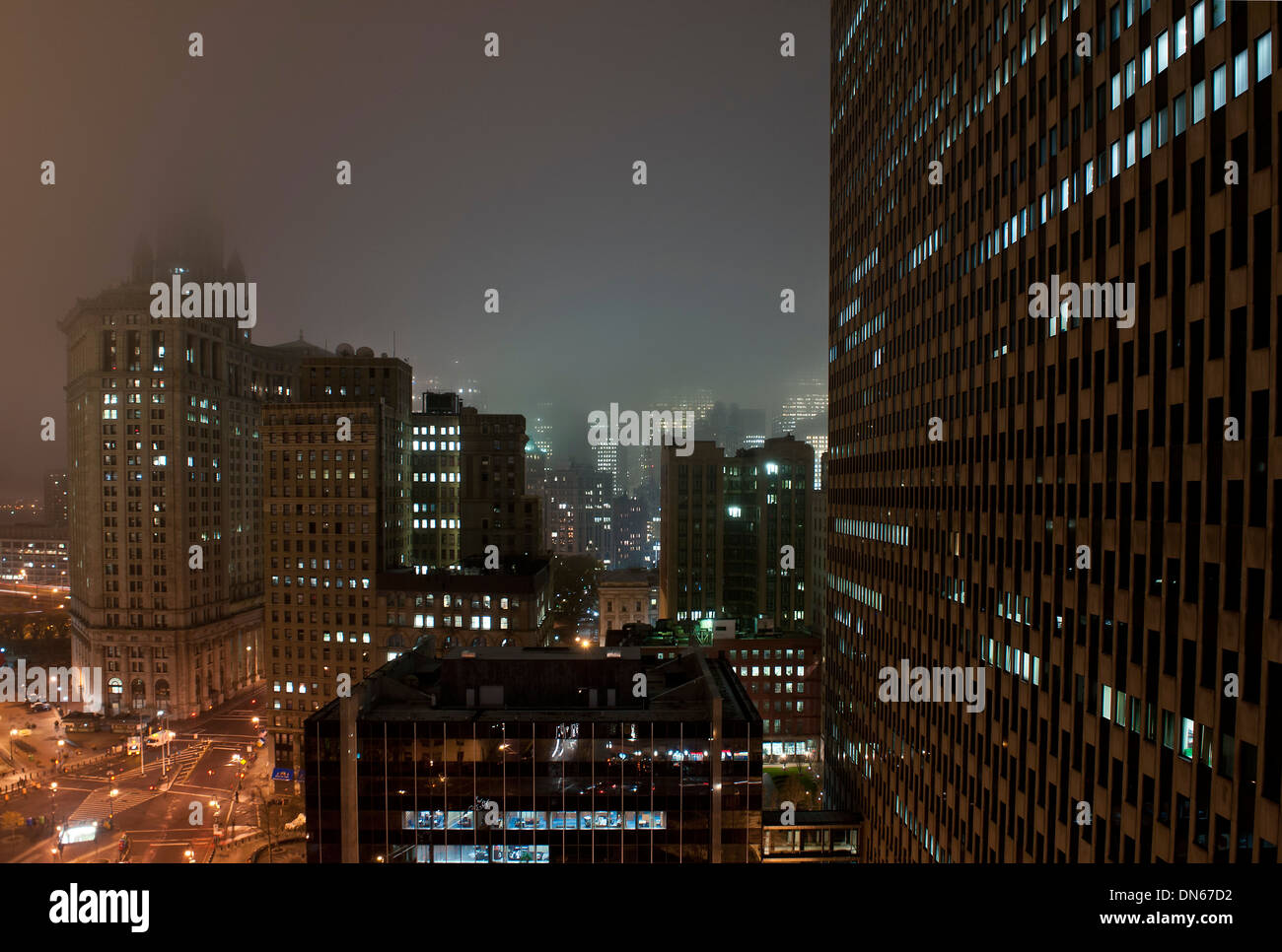 View from The Jacob K. Javits Federal Building, Manhattan, New York ...