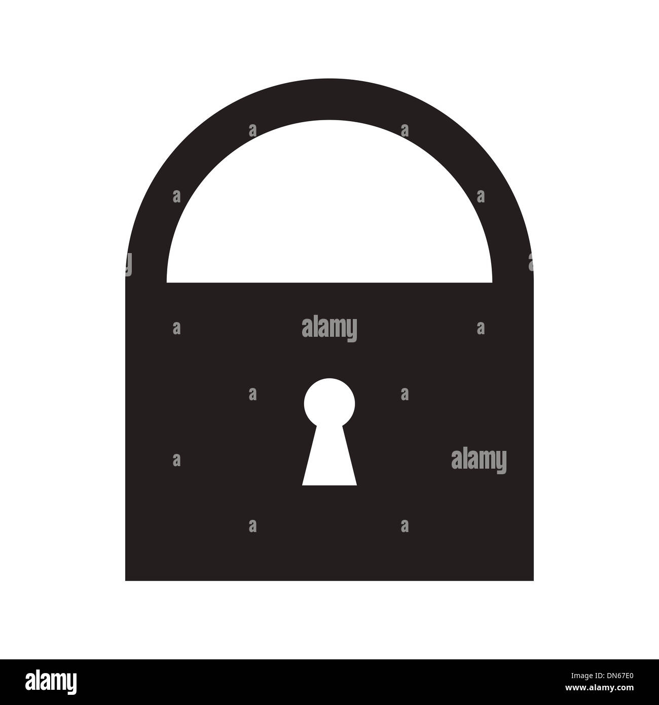 Lock symbol isolated on white background Stock Photo - Alamy