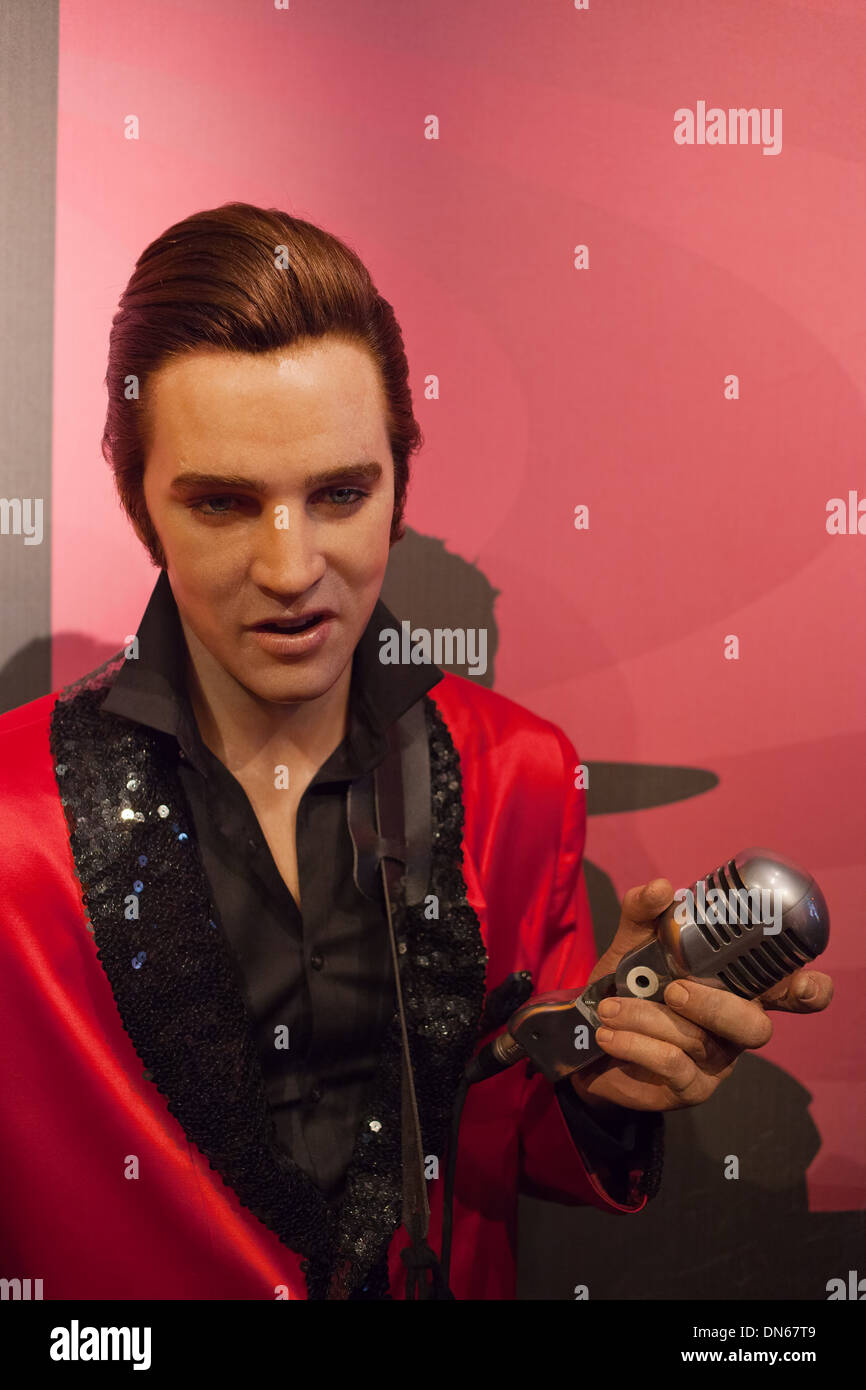 Elvis Presley wax figure in the Madame Tussauds Amsterdam in the ...