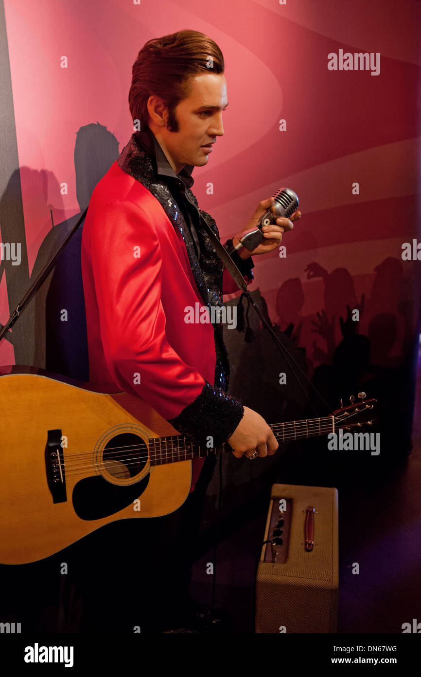 Elvis Presley wax figure in the Madame Tussauds Amsterdam in the ...