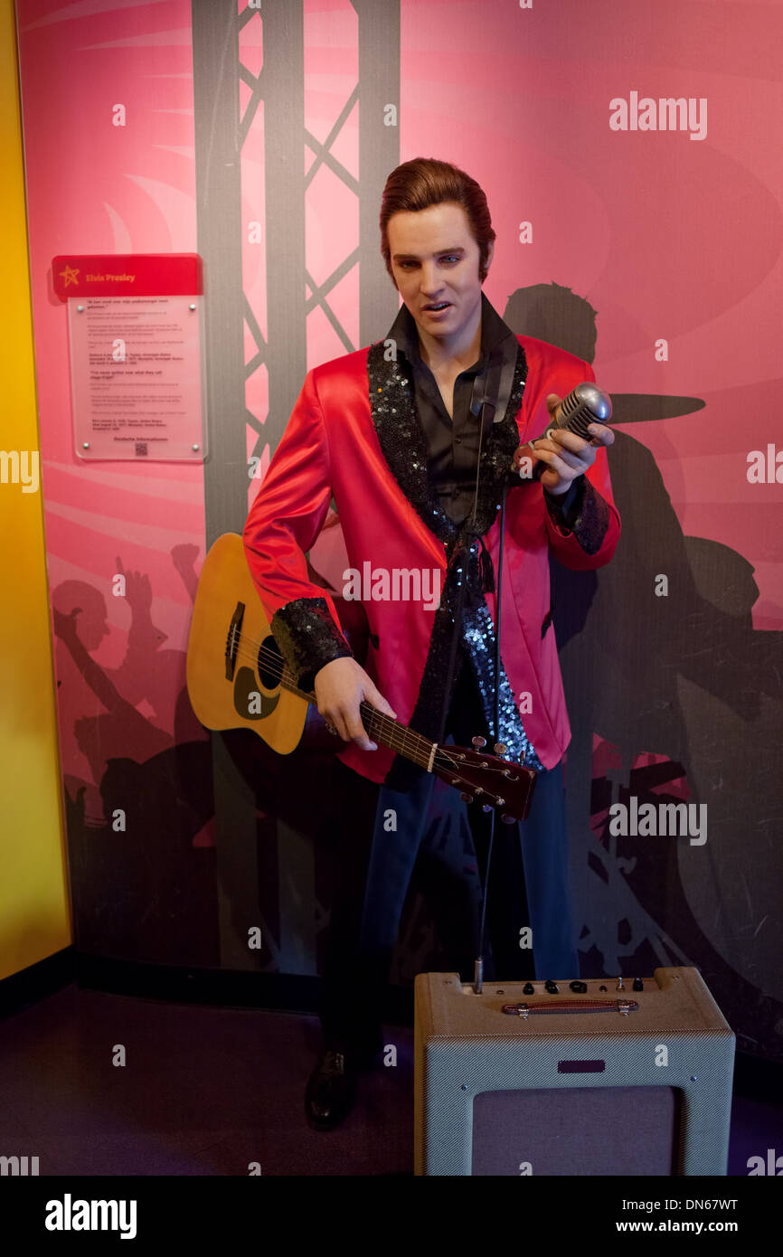 Elvis Presley wax figure in the Madame Tussauds Amsterdam in the ...