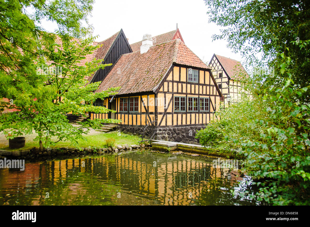 Old house structure on waterway Stock Photo - Alamy