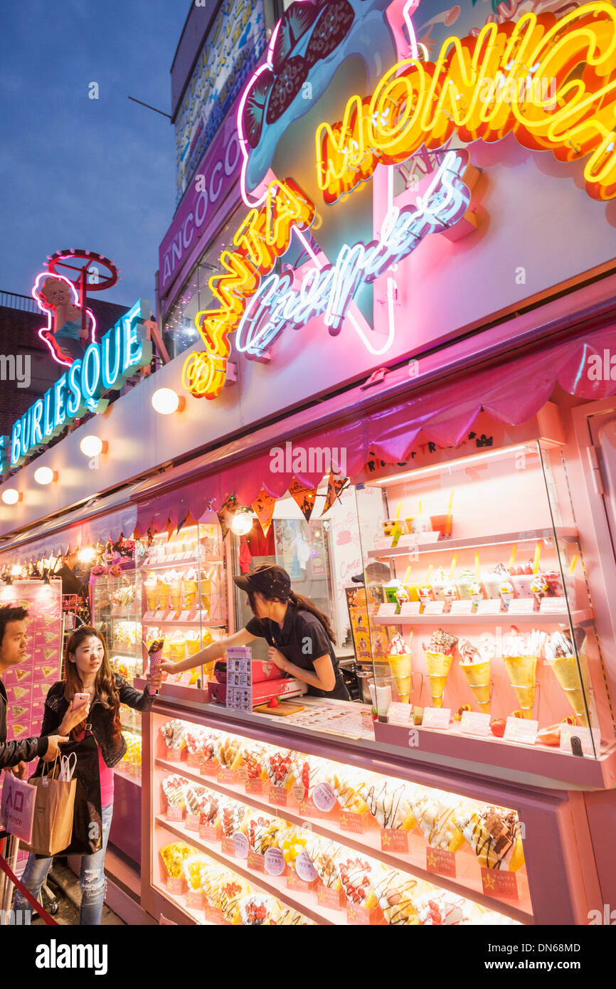 Japan, Honshu, Kanto, Tokyo, Harajuku, Takeshita Dori, Crepe Shop Stock ...