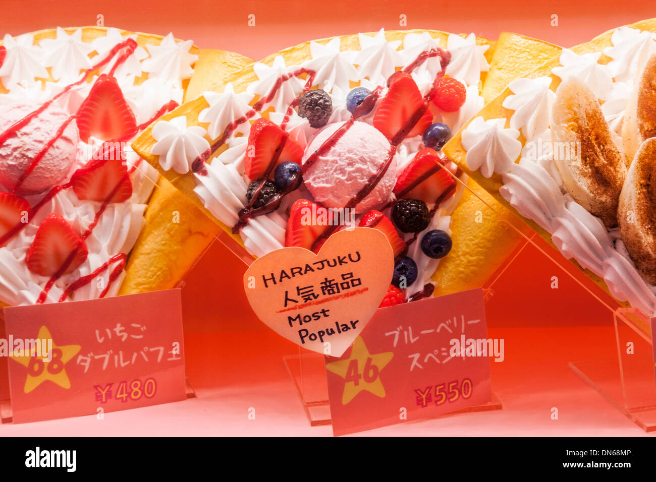 Japan, Honshu, Kanto, Tokyo, Harajuku, Takeshita Dori, Crepe Shop ...