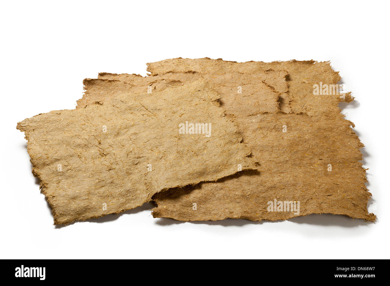 Sheets of handmade paper, produced from straw pulp Stock Photo - Alamy