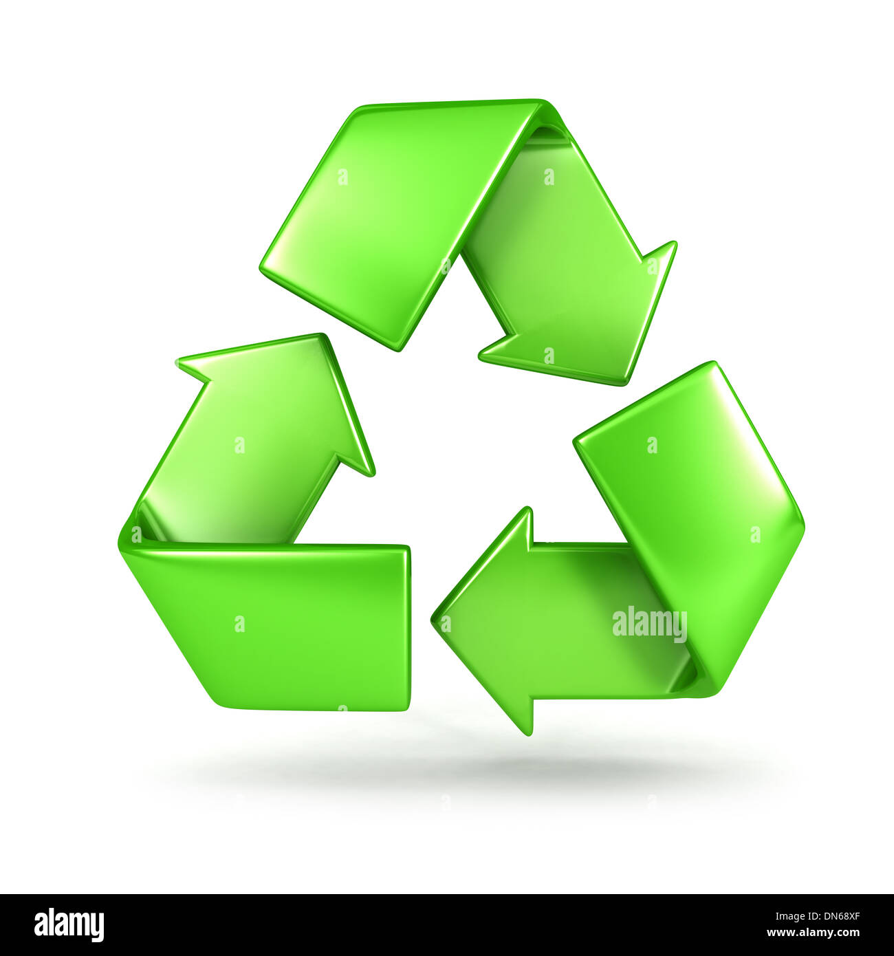 3d recycle sign, isolated white background, 3d image Stock Photo - Alamy