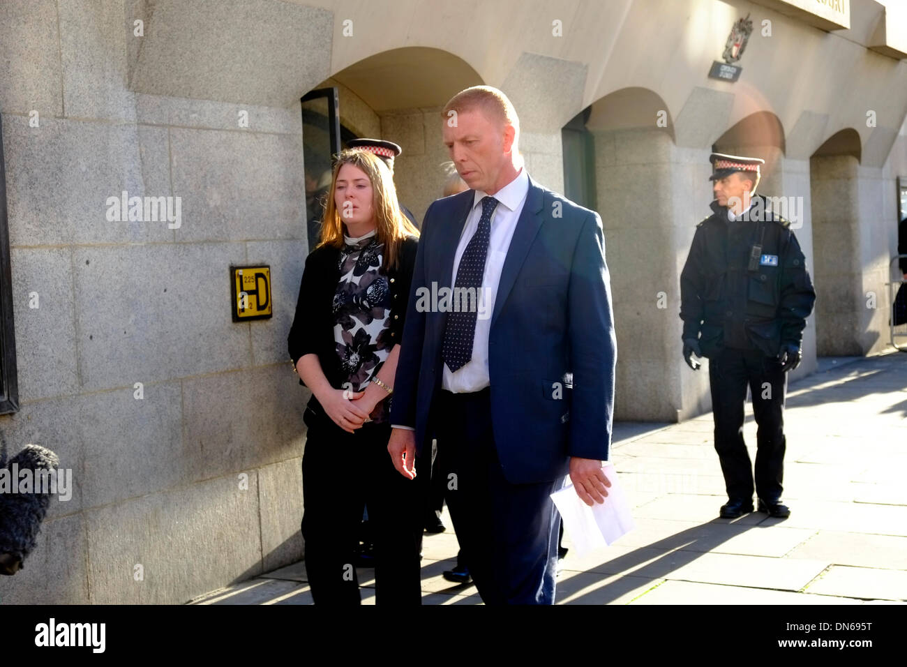 London, UK. 19th Dec, 2013. The family of Lee Rigby, including his ...
