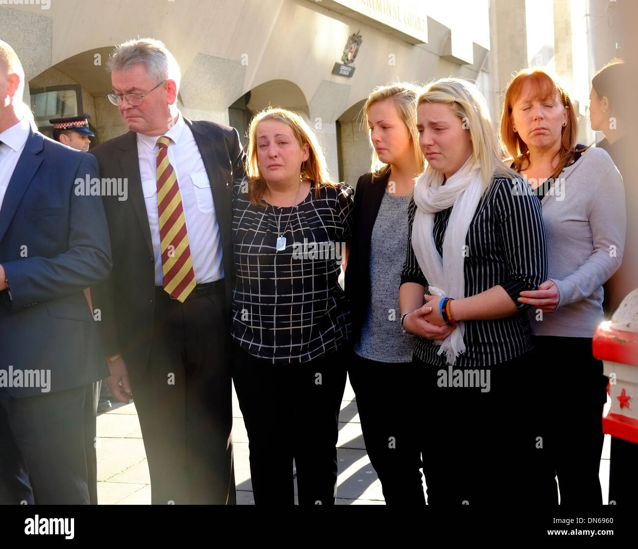 London, UK. 19th Dec, 2013. The family of Lee Rigby, including his ...