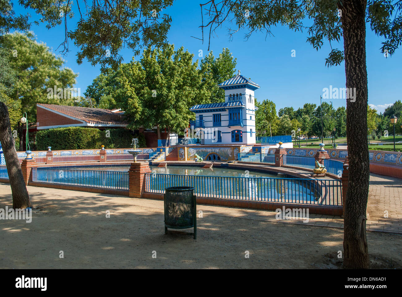 blue house with pool in Toledo Stock Photo - Alamy