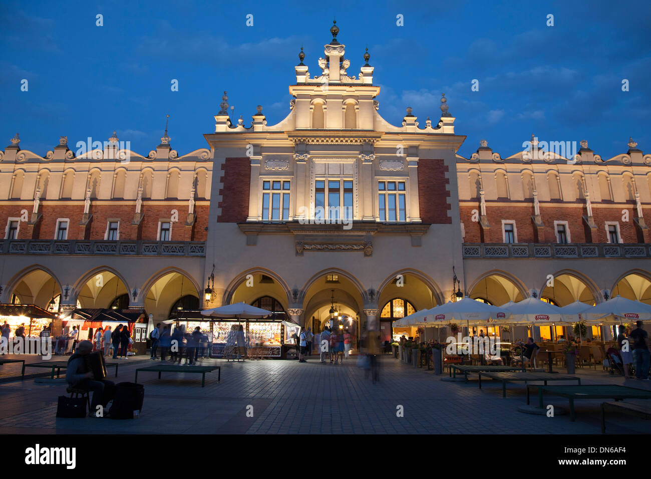 Cloth Hall; Krakow; Poland, Illuminated at Night Stock Photo - Alamy