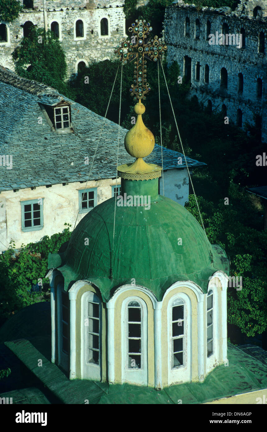 Church Dome of Russian Orthodox Saint Panteleimon Monastery or Agiou ...