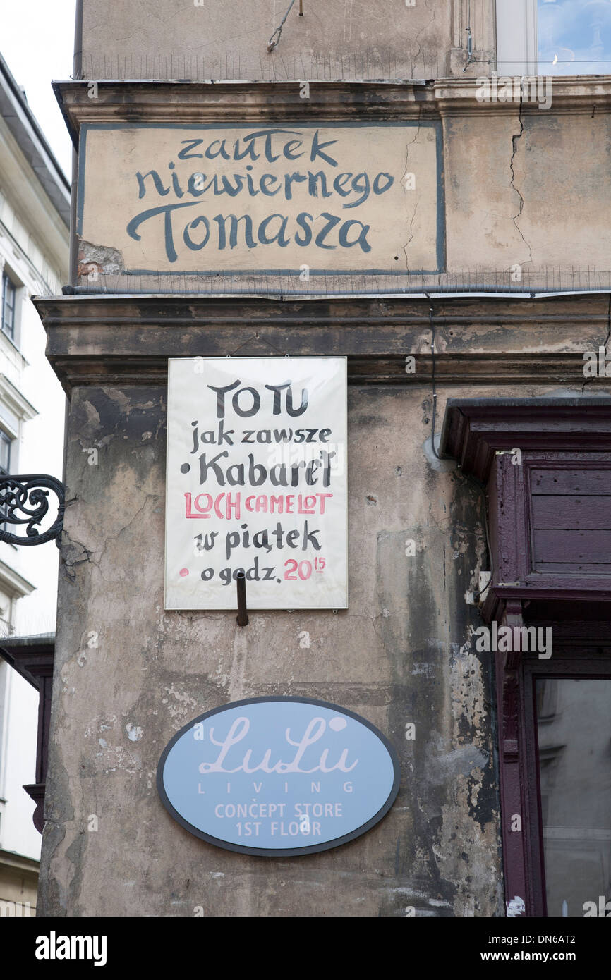 Shop Signs in Krakow, Poland Stock Photo - Alamy