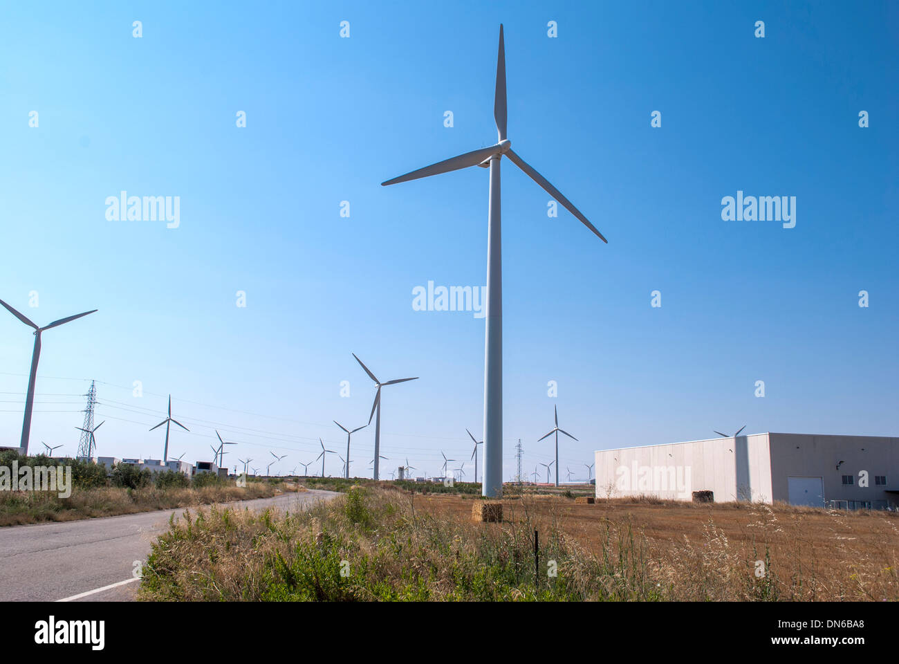 wind power electricity generators by wind Stock Photo - Alamy