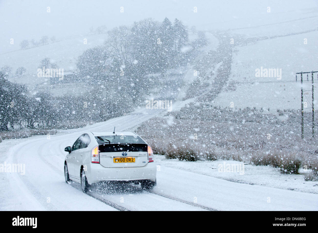 Epynt Range, Cambrian Mountains, Wales, Powys, UK. 19th December 2013 ...