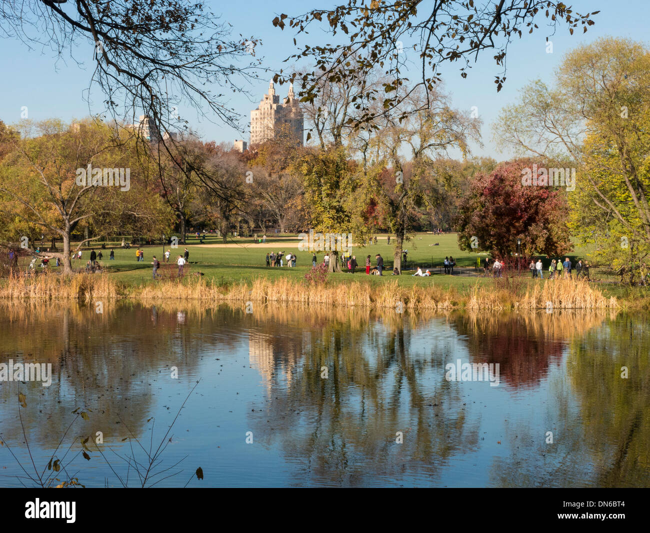 Turtle Pond, Central Park in Autumn, NYC Stock Photo - Alamy