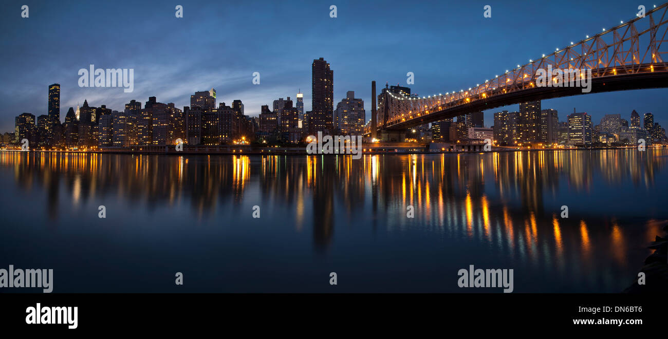Queensboro Ed Koch Bridge, Roosevelt Island, New York City, USA Stock ...