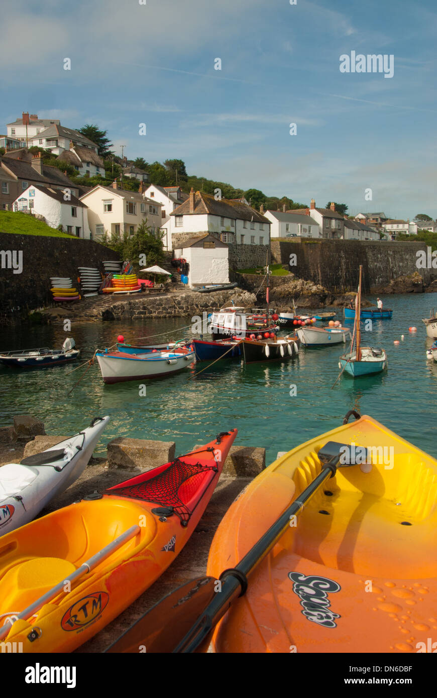 Coverack Harbour, Cornwall. UK Stock Photo - Alamy