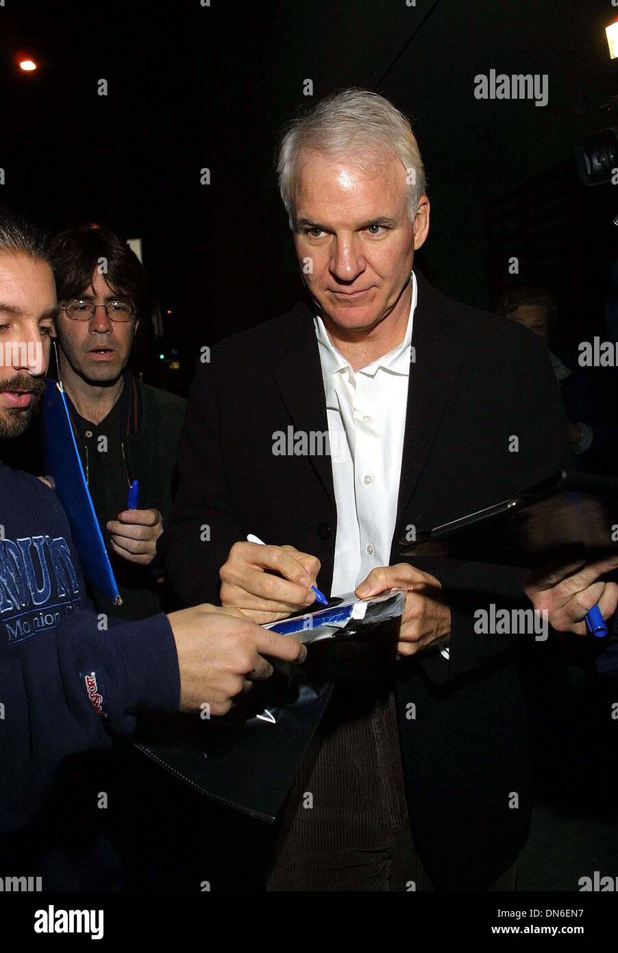 Oct. 8, 2001 - West Hollywood, CALIFORNIA, USA - STEVE MARTIN SIGNS ...